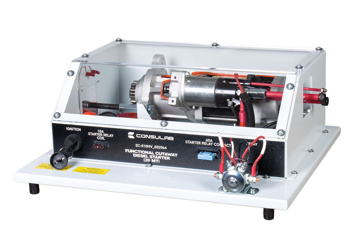 Consulab - Functional cutaway diesel starter
